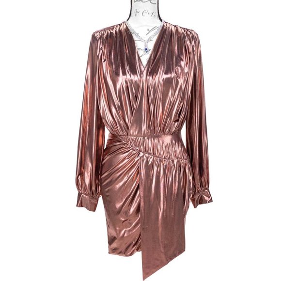 Fate | Dresses | 722fate Metallic Plunge Dress | Poshmark